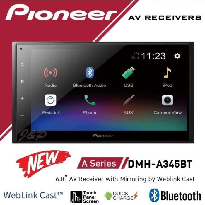 Reproductora Pioneer 2Din DMH-A345BT – Actiwao